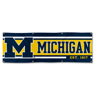Michigan Team University Wolverines 6 Foot Banner - State Street Products