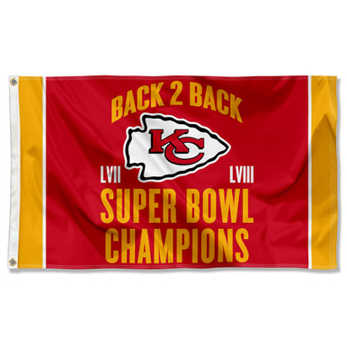 Kansas City Chiefs 2024 Super Bowl Champions 3x5 Flag Banner - State ...