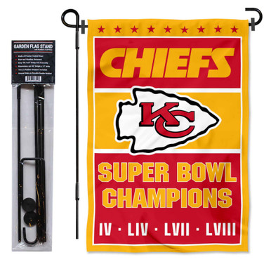 Kansas City Chiefs 4 Times 4x Super Bowl Champions Garden Banner and ...