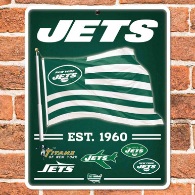 New York Jets Americana Nation Banner Flag Sign - State Street Products