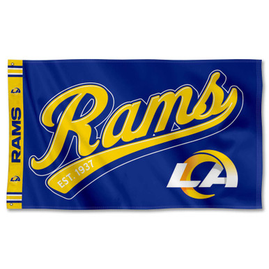 Los Angeles Rams Script Logo Premium Flag - State Street Products