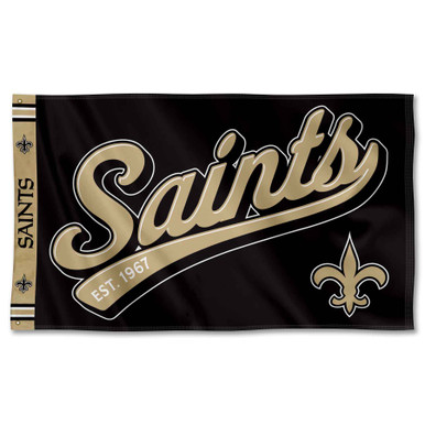 New Orleans Saints Script Logo Premium Flag - State Street Products