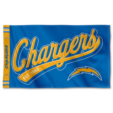 Los Angeles Chargers Script Logo Premium Flag - State Street Products