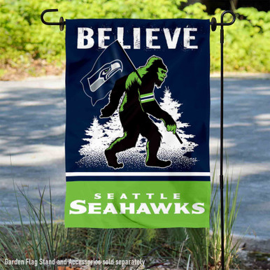 Seattle Seahawks Bigfoot Sasquatch Believe Garden Banner Flag - State ...