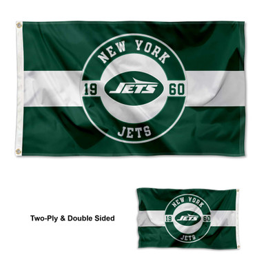 New York Jets Double Sided Embroidered Flag - State Street Products