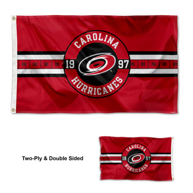 Carolina Hurricanes Double Sided Embroidered Flag - State Street Products