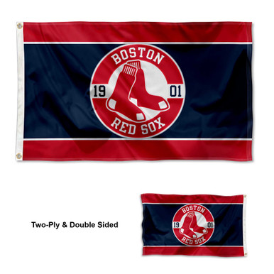 Boston Red Sox Double Sided Embroidered Flag - State Street Products