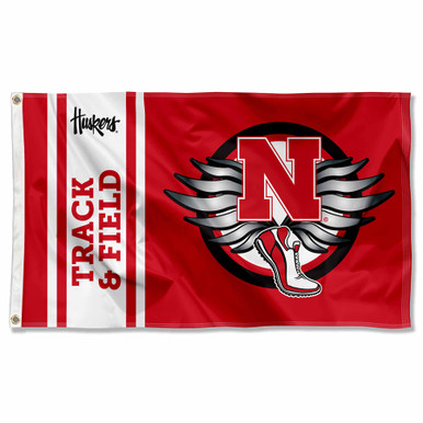 Nebraska Cornhuskers Track and Field Flag - State Street Products