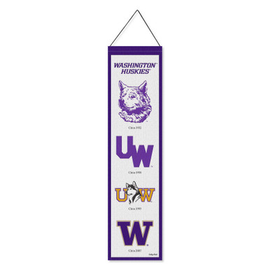 University of Washington Evolution 8x32 Inch Vertical Wool Embroidered ...