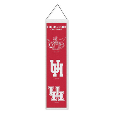University of Houston Cougars Evolution 8x32 Inch Vertical Wool ...