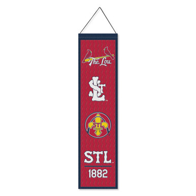 St. Louis Cardinals City Edition 8x32 Inch Vertical Wool Embroidered ...