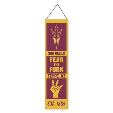 Arizona State University Sun Devils Evolution 8x32 Inch Vertical Wool ...
