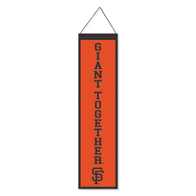 San Francisco Giants Giant Together 8x32 Inch Vertical Wool Embroidered ...