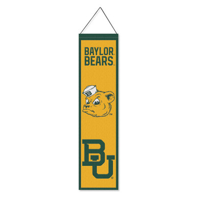 Baylor University Bears Evolution 8x32 Inch Vertical Wool Embroidered ...