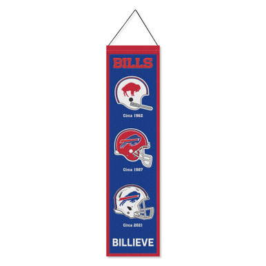 Buffalo Bills Evolution 8x32 Inch Vertical Wool Embroidered Hanging ...