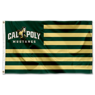 Cal Poly Mustangs American Stripes Nation Flag - State Street Products