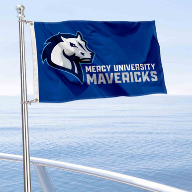 Mercy College Mavericks Wordmark Boat and Mini Flag - State Street Products