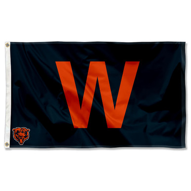 Chicago Bears W Logo Flag Large Banner - State Street Products