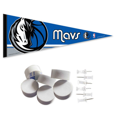 Dallas Mavericks Banner Pennant with Tack Wall Pads - State Street Products