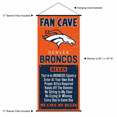 Denver Broncos Man Cave Fan Banner - State Street Products