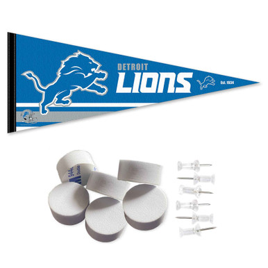 Detroit Lions Banner Pennant with Tack Wall Pads - State Street Products