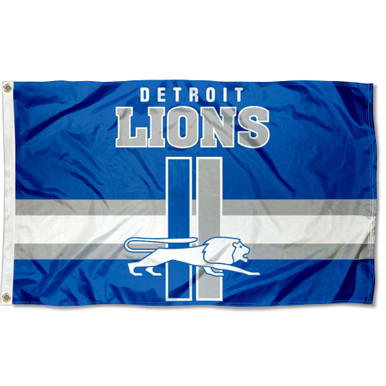 Detroit Lions Throwback Retro Vintage Logo Flag - State Street Products