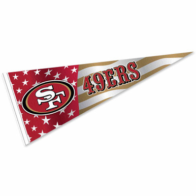 San Francisco 49ers Nation USA Americana Stars and Stripes Pennant Flag ...