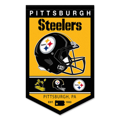 Pittsburgh Steelers History Heritage Logo Banner - State Street Products