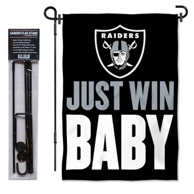 Las Vegas Raiders Just Win Baby Garden Banner and Flag Stand - State ...