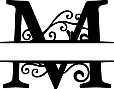 Ornamental Split Monogram Sign