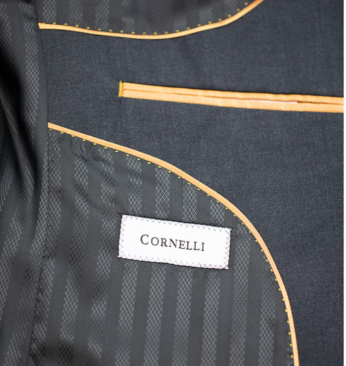 Cornelli Luxury 3 Piece Vested Suit Modern Fit Charcoal