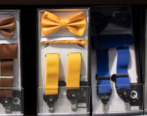 Men's luxury suspender sets at Northridge Suit Outlet