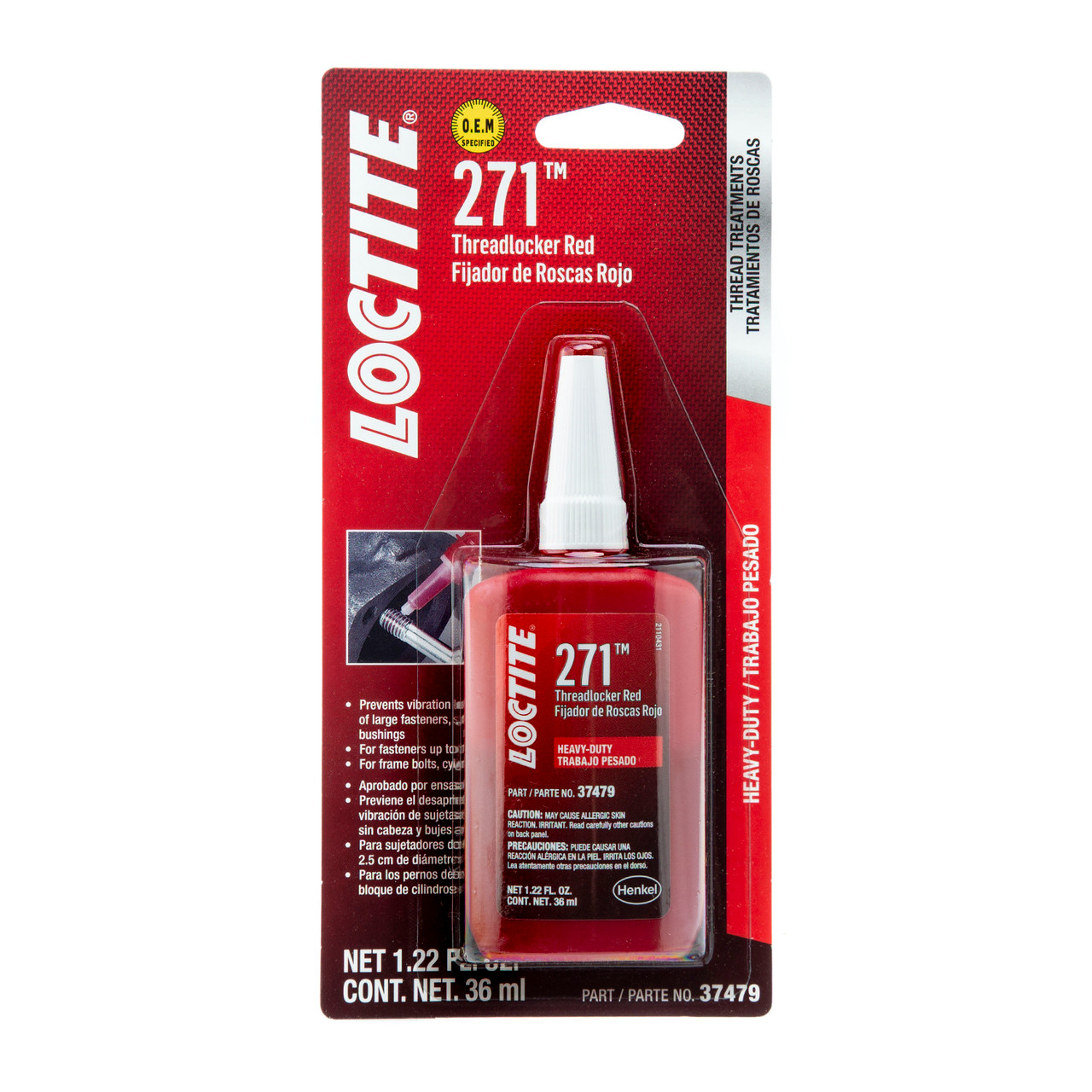 Loctite Threadlocker Red 271 Heavy Duty (LOC492142) - 36 mL