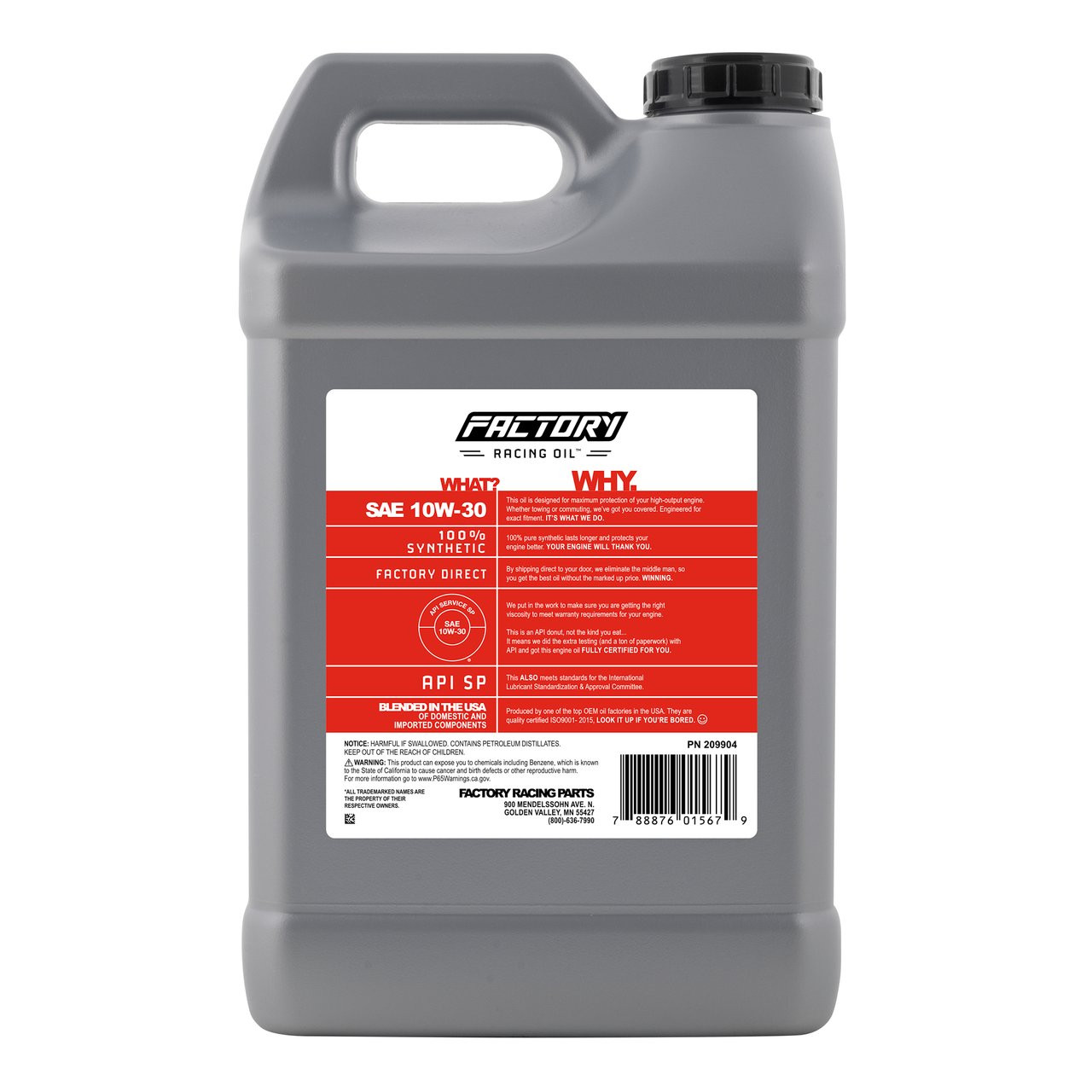 FRO 10W-30 Engine Oil - API SP ILSAC GF-6A - 5 Gallon