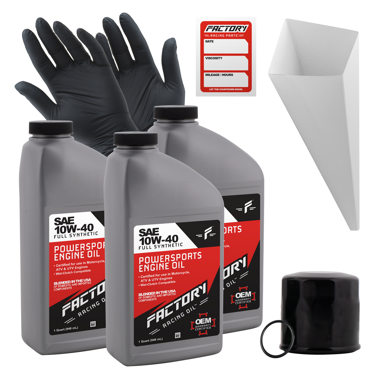 FRP 10W40 3 Qt Oil Change Kit For Honda FSC600 FSC600A Silver Wing