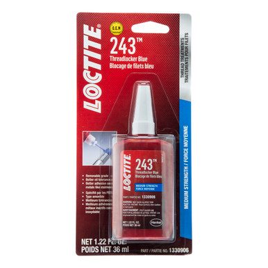 Loctite 243 Blue Medium Strength Threadlocker (1330906) - 36mL Bottle