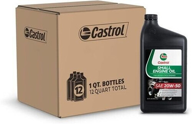 Castrol 20W50 Small Engine Oil For 4-Cycle Air Cooled Eng - 1 Qt 12 Pk