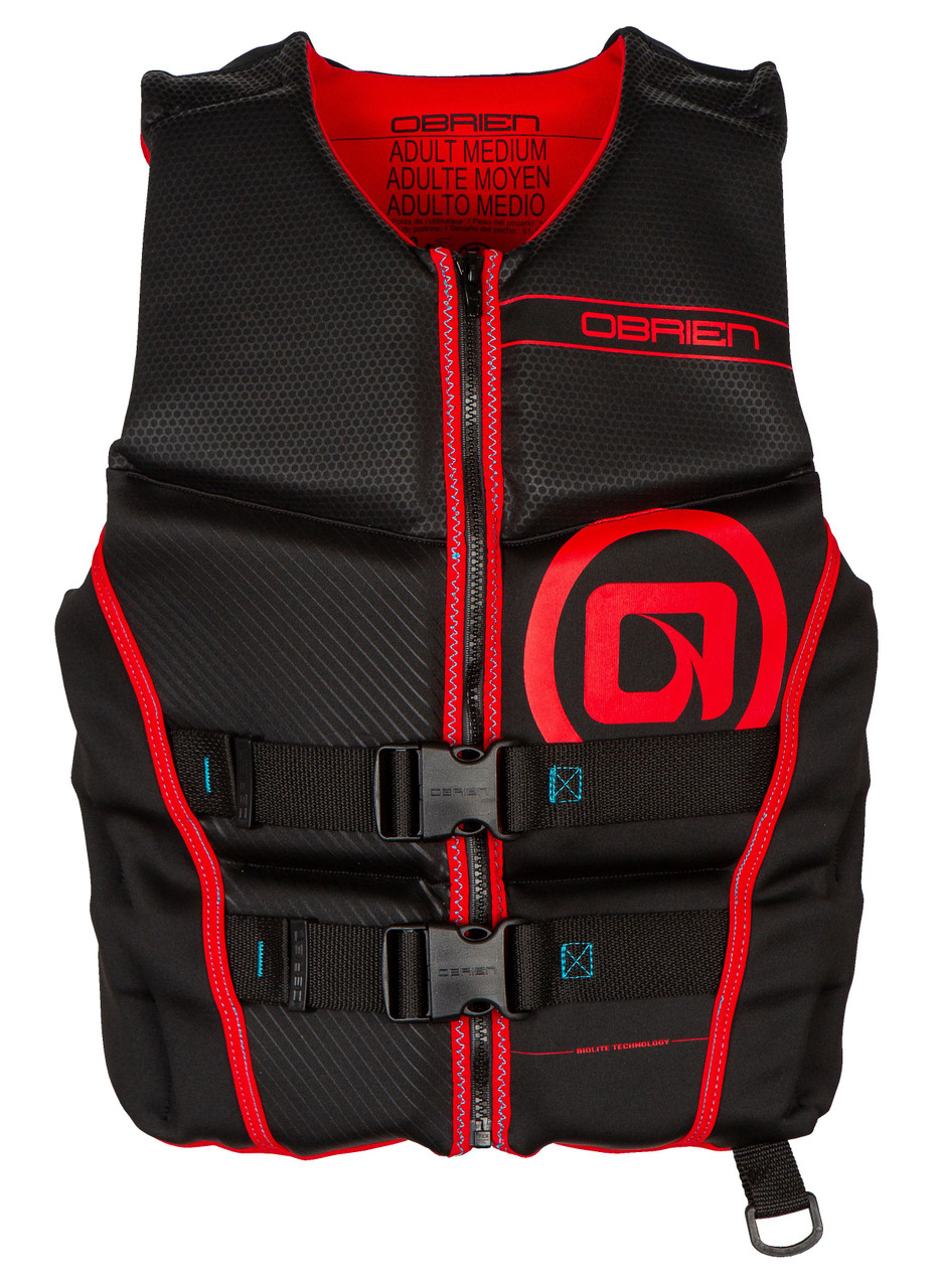O'Brien Men's Flex V-Back Neoprene Life Jacket Red - Boater's Outlet
