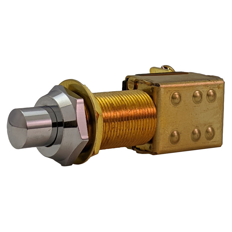 Whitecap Push Button Brass Switch - Boater's Outlet