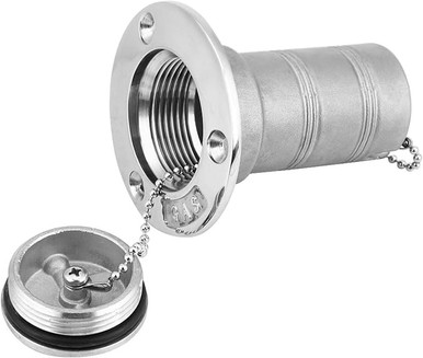 Boat Deck Fuel/Gas Fill Filler, 1.5in Stainless Steel