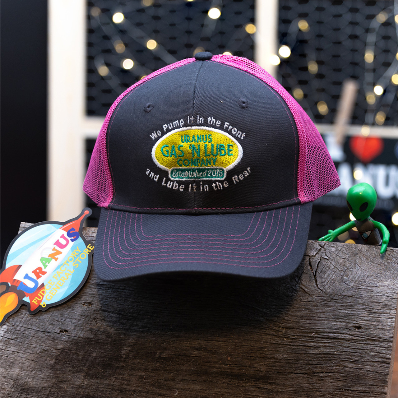 Gas N Lube Hat – Hot Pink Mesh | Uranus Apparel