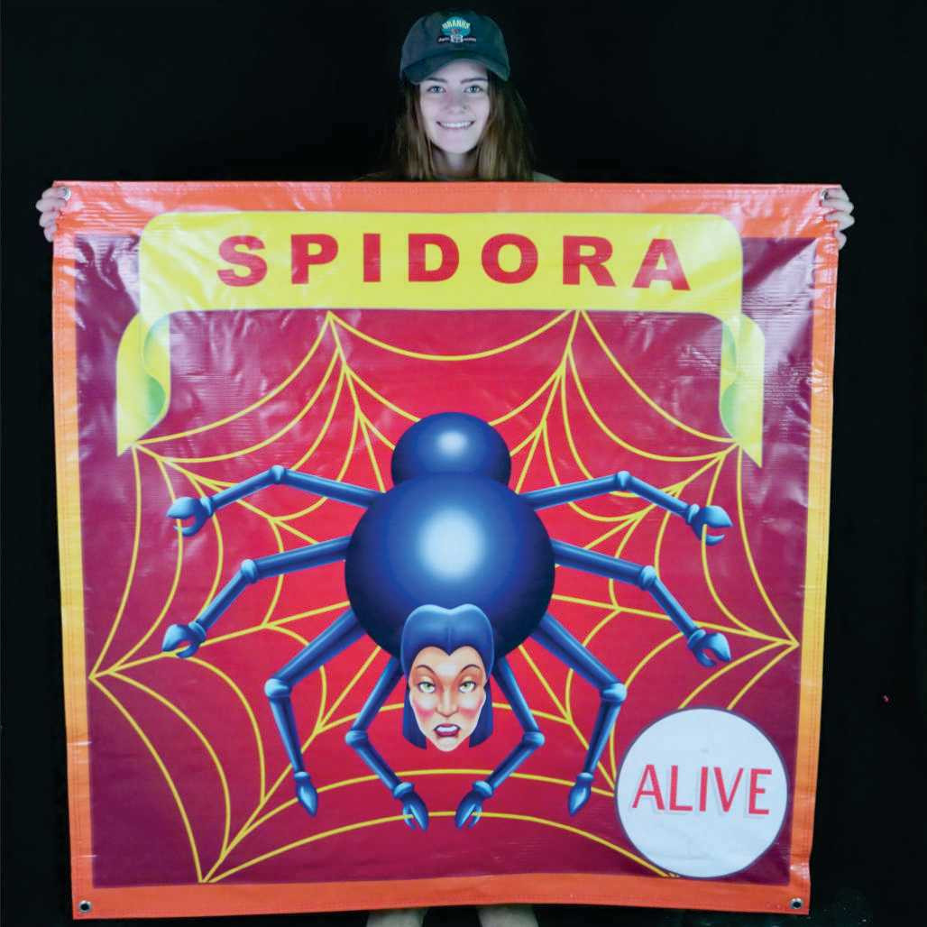 Spidora Sideshow Banner - Uranus Fudge Factory & General Store
