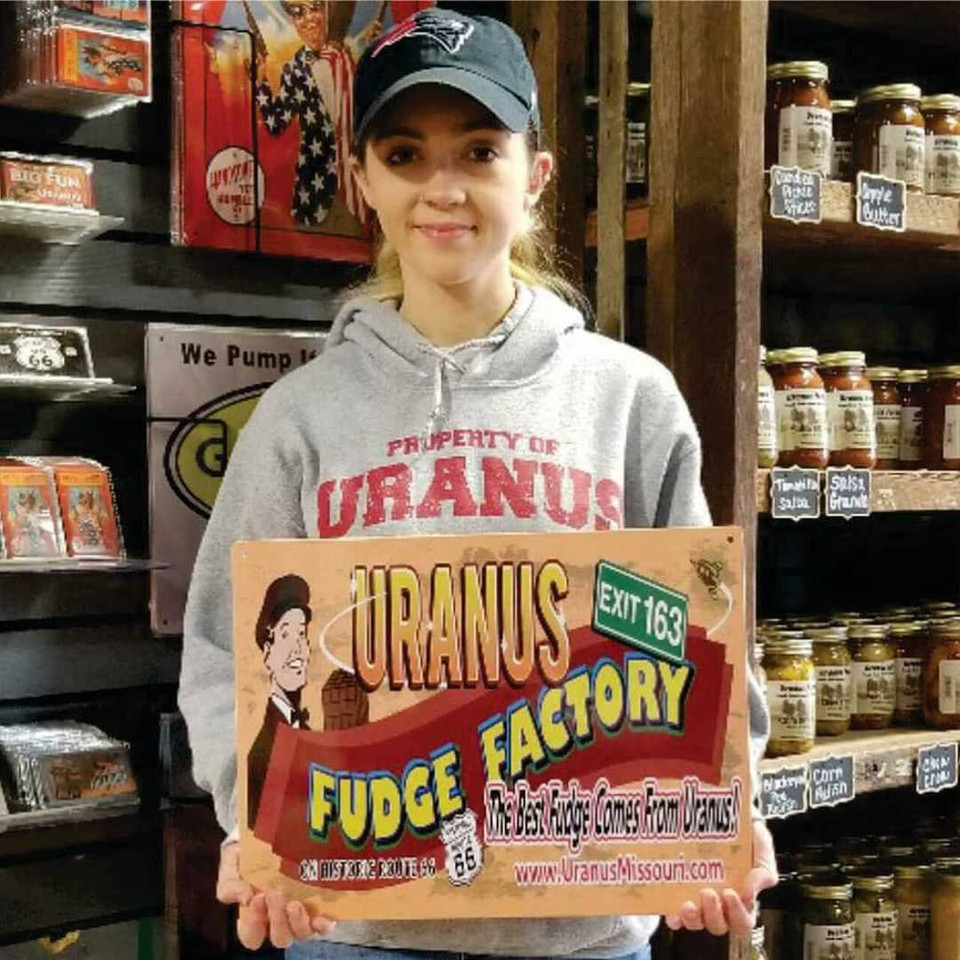 Uranus Fudge Factory and General Store Metal Sign says The Best Fudge ...
