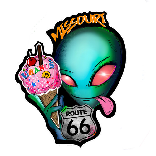 Uranus Missouri Alien Ice Cream Sticker