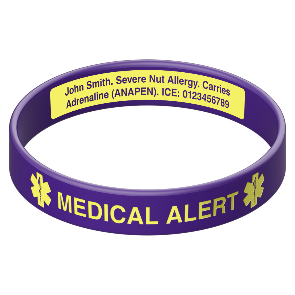 Silicone Medical Bracelets: Rubber ID Wristbands
