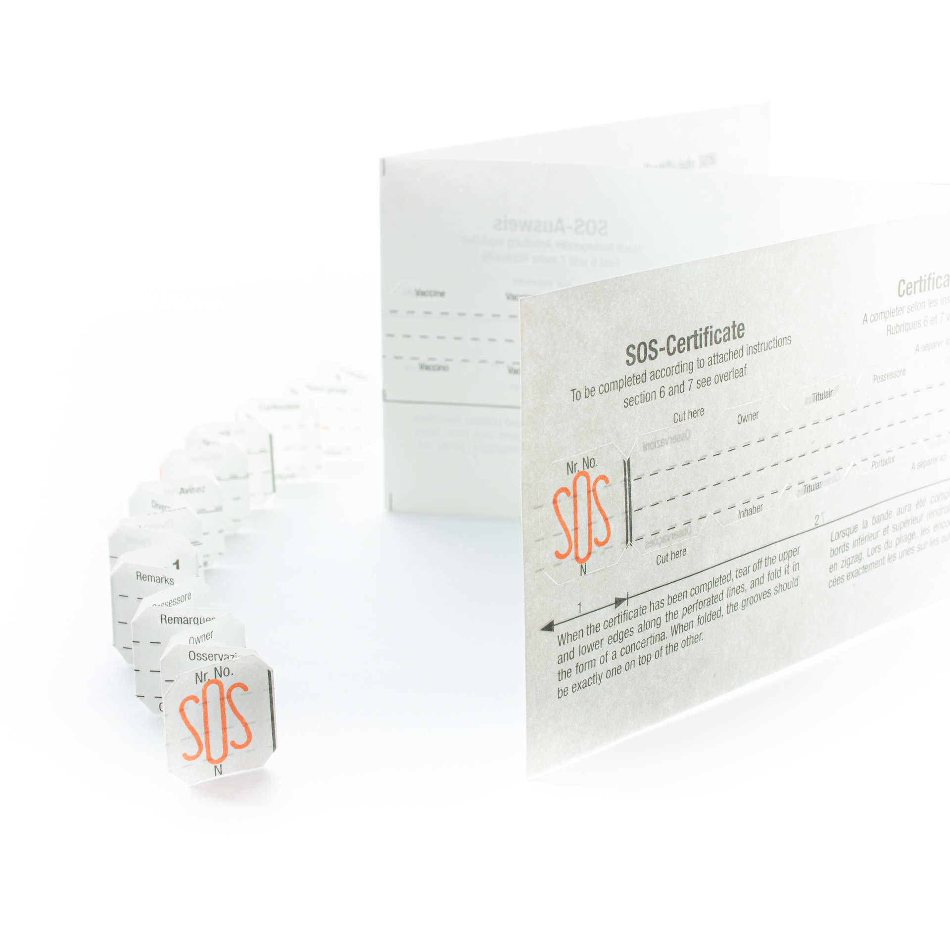 SOS Talisman Paper Information Strip