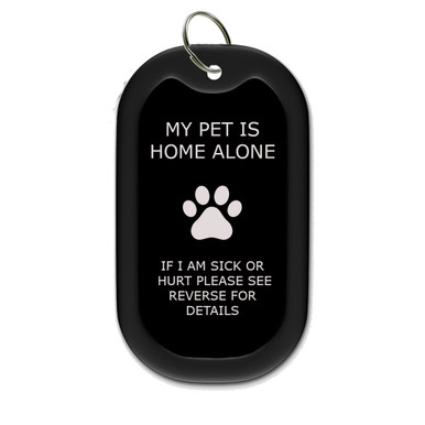 Home Alone Pet Tag