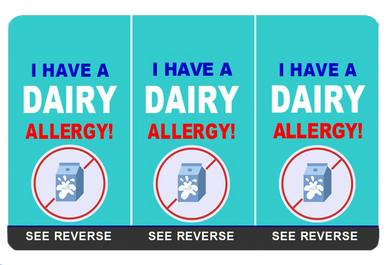 Dairy Medical Alert Bag Tag / Key Fobs