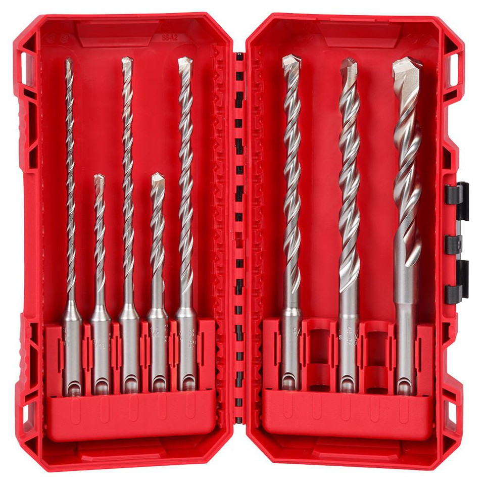 Milwaukee 48-20-7673 8pc SDS Plus M/2 2-Cutter Drill Bit Kit