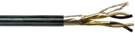 18 AWG 2 Pair PLTC SPOS PVC Black | By the Foot